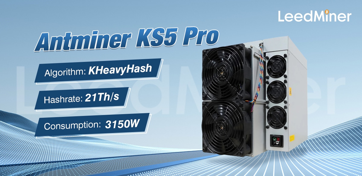 Antminer KS5 Pro 21Th 3150W Kaspa (KAS) Miner - Leed Miner