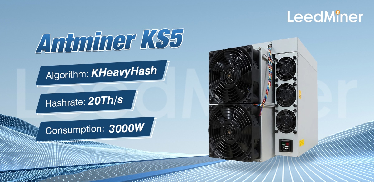 Bitmain Antminer KS5 20T 3000W Kaspa(KAS) Miner - Leed Miner