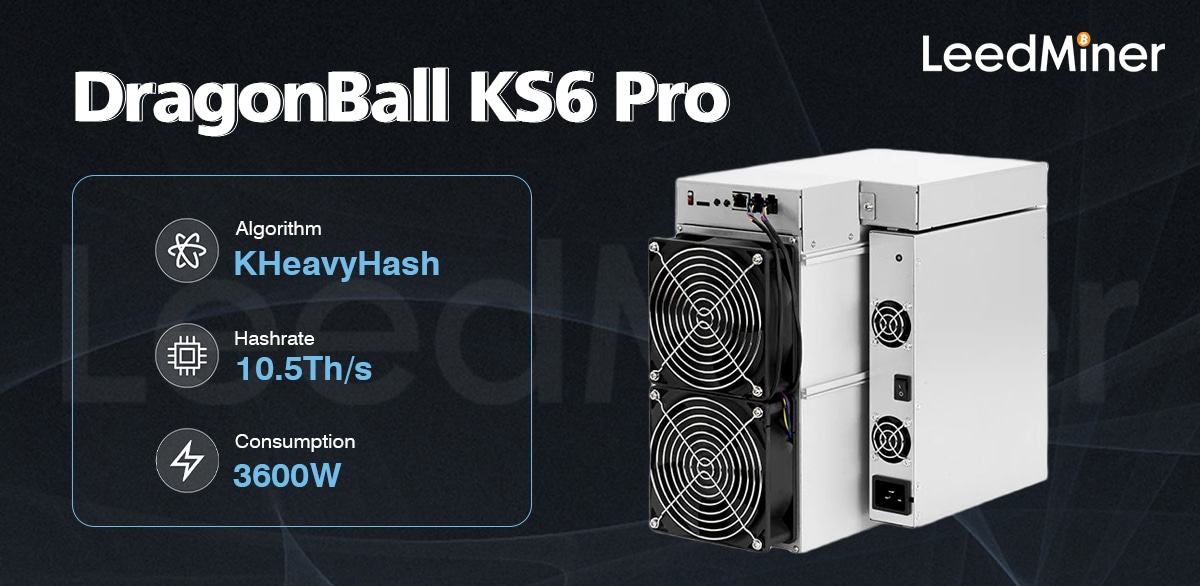 DragonBall KS6 Pro 10.5T 3600W Kaspa(KAS) Miner - Leed Miner