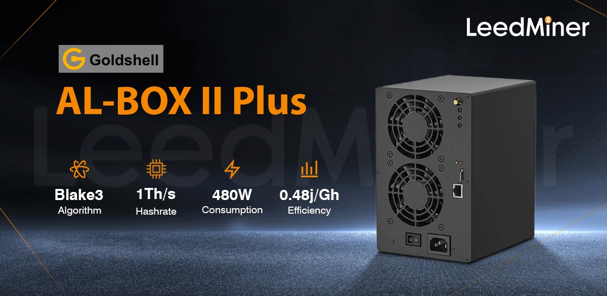 Goldshell AL Box II Plus 1T 480W Alephium Miner - Leed Miner