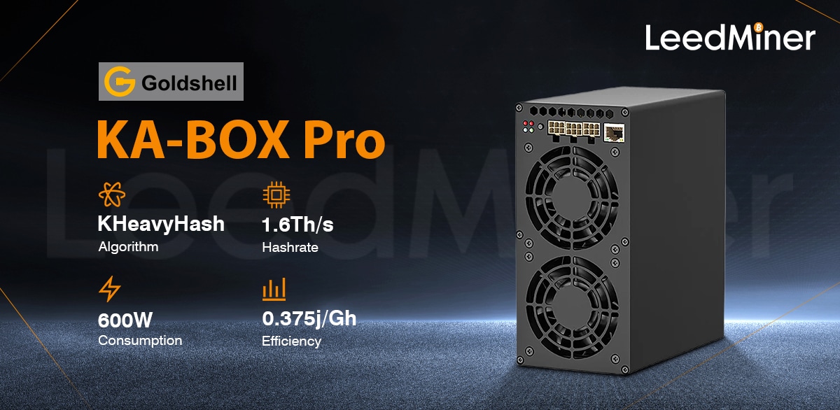 Goldshell KA BOX Pro 1.6T 600W Kaspa(KAS) Miner - Leed Miner